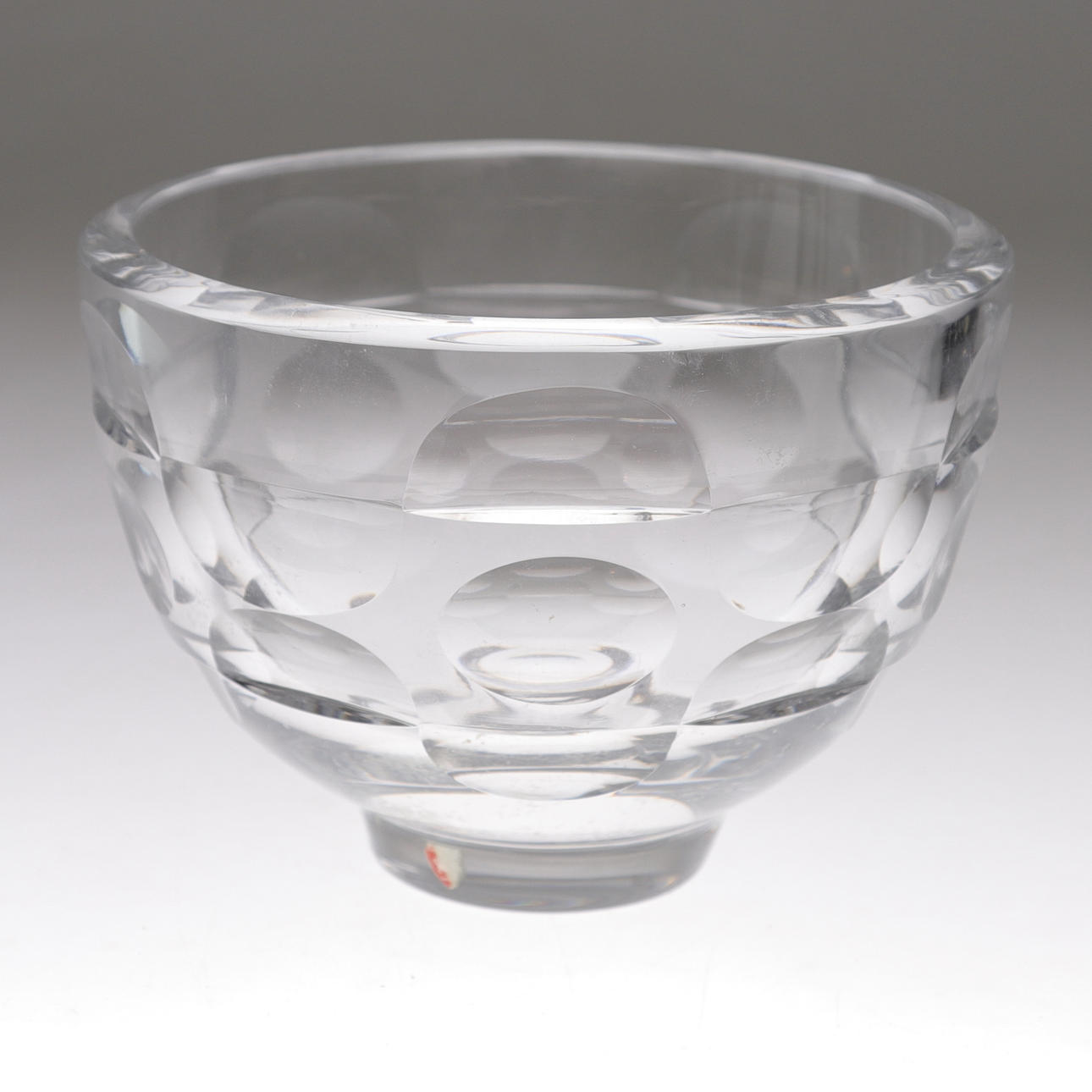 SIMON GATE. A bowl, crystal, "Thousand windows”, Orrefors, signed ...
