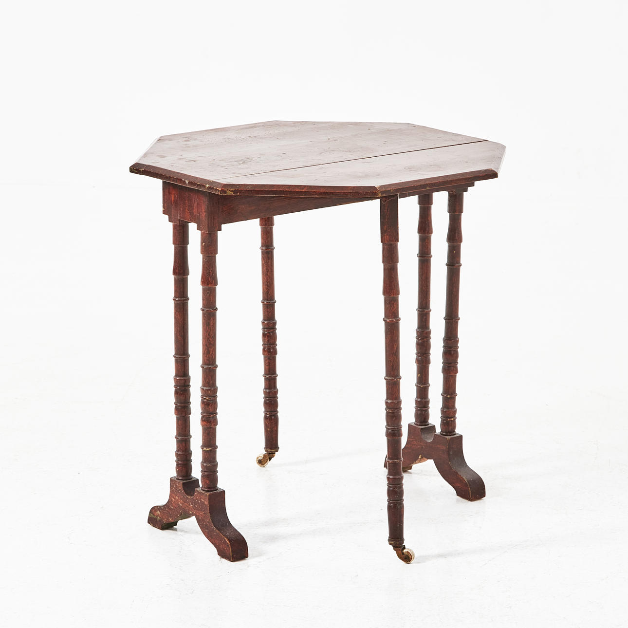 A side table, later half of the 19th century, wood with vein painting ...