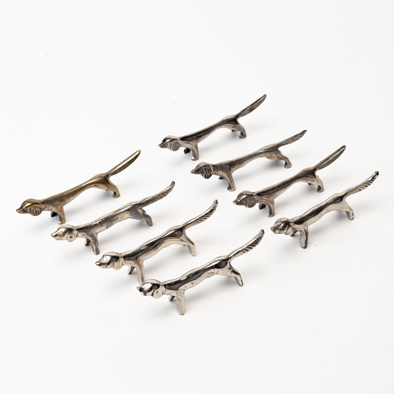 A set of 8 metal butter tacks, 20th century. Silver & Metals - Other ...