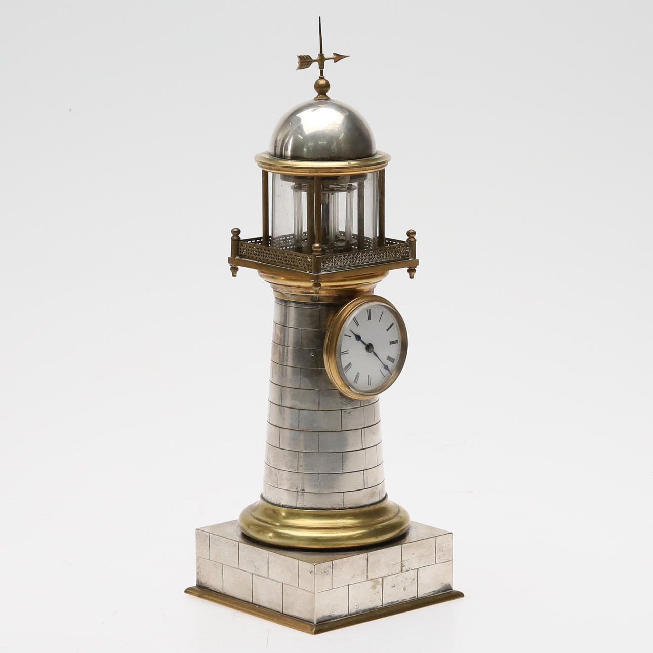 ANDRÉ ROMAIN GUILMET ( 1854-87). Table clock in model of a lighthouse ...