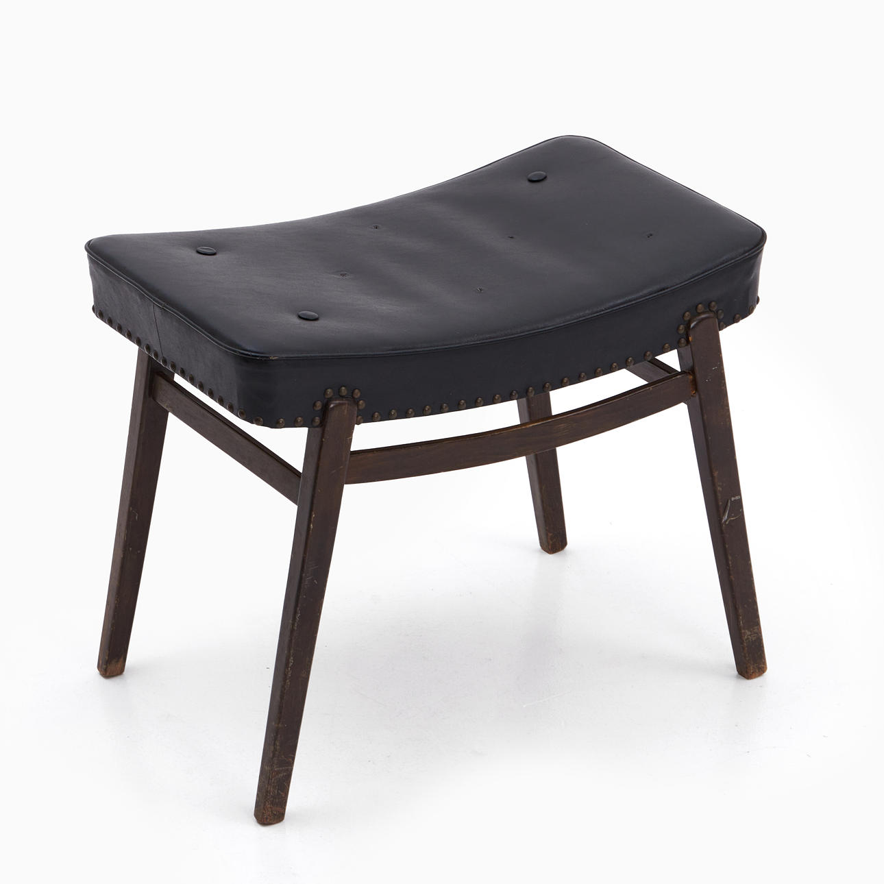 A 1950s Swedish modern stool, galon upholstery. Furniture - Other ...