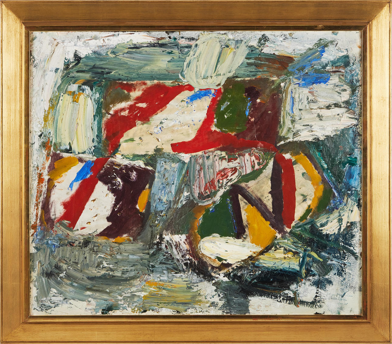 ÅKE WILHELM ANDERSSON (1922-1988). abstrakt komposition, olja på duk ...