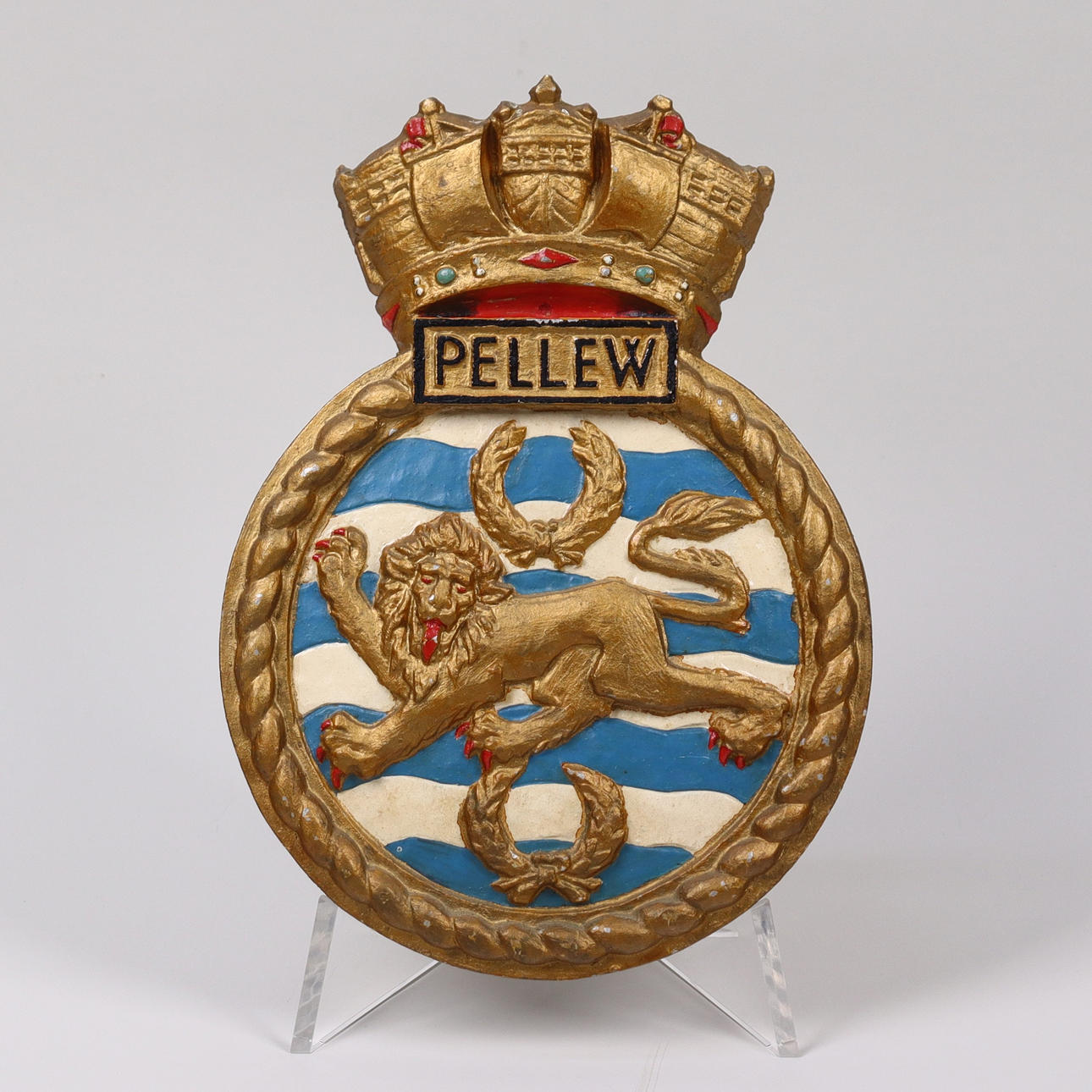 VÆGPLADE, HMS Pellew (F62), koldmalet pistolmærke til Blackwood-klasse ...