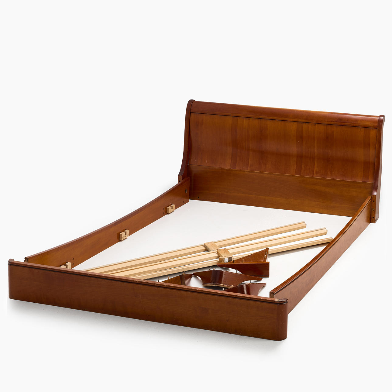 GRANGE. Bed frame, France, 1900/2000s, mahogany, extra long. Furniture ...