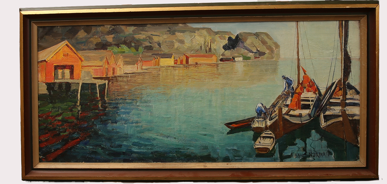 KNUT NORMAN. Oil on canvas, “Lofoten”, signed. Art - Paintings - Auctionet
