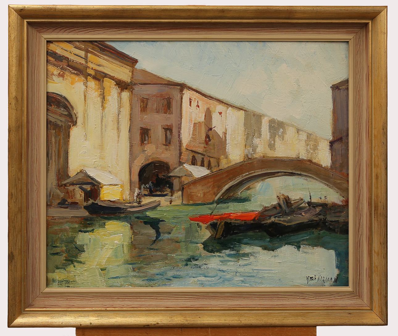 KNUT NORMAN. Oil on canvas, “Venice”, signed. Art - Paintings - Auctionet
