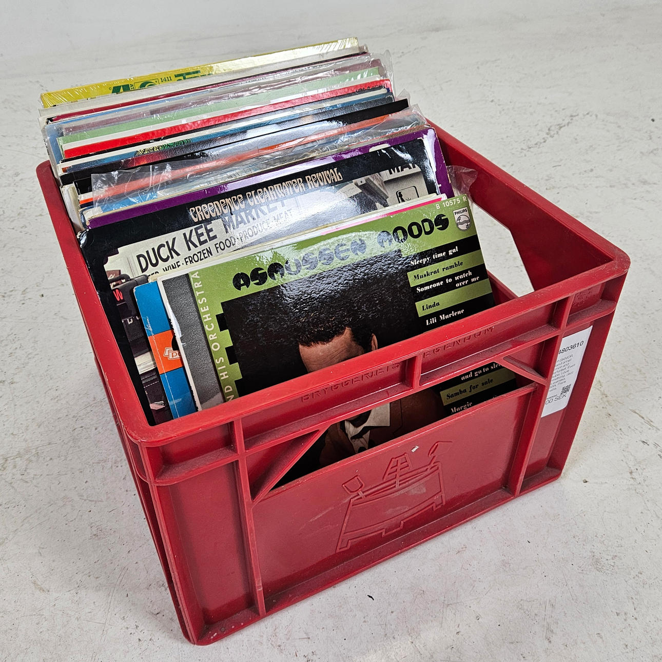 LPs, including Simon and Garfunkel, Evert Taube, Louis Armstrong, Jazz ...