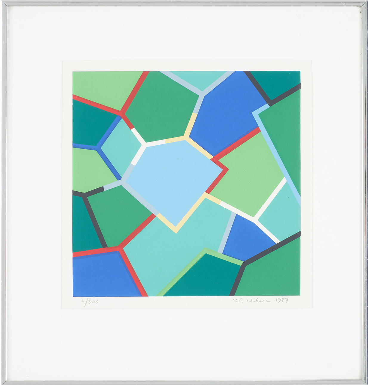 K.G. NILSON. Komposition, Farblithografie, signiert und nummeriert ...