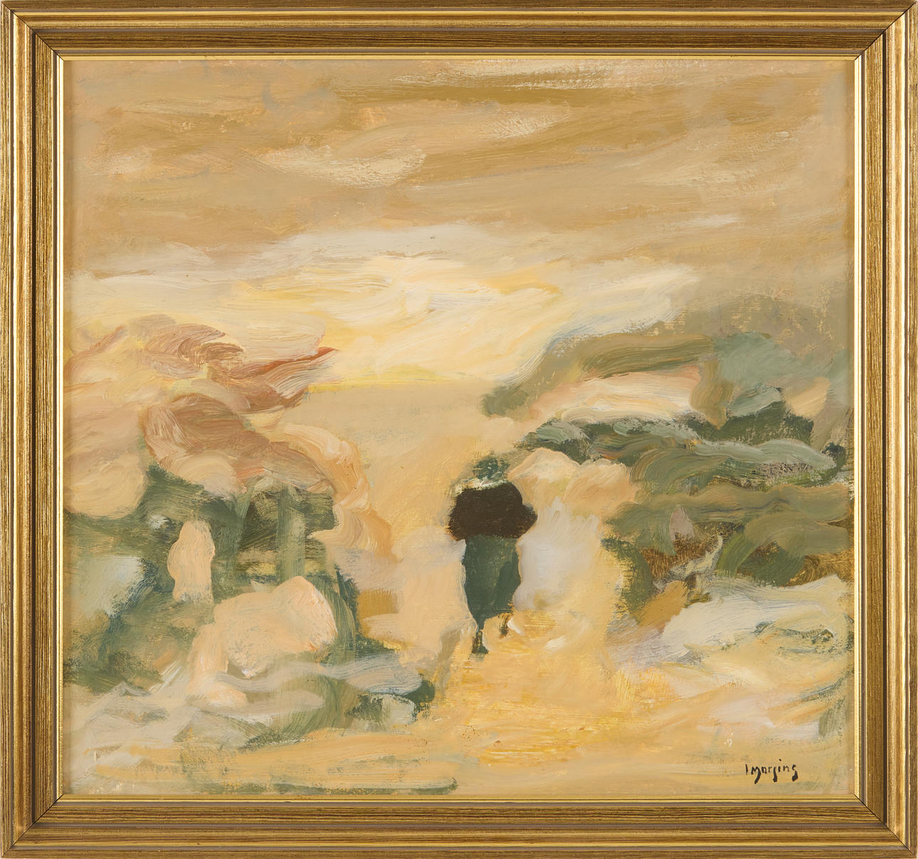 IVAR MORSING. “The black-clad, Cotignac”, signed, oil on panel. Art ...