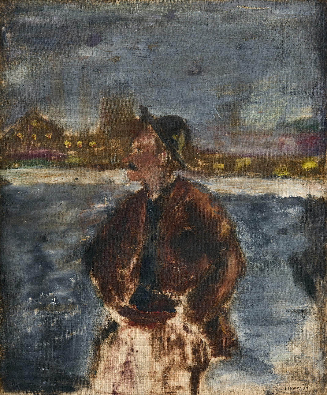 IVAN IVARSON. Man in hat seen in profile. Art - Paintings - Auctionet