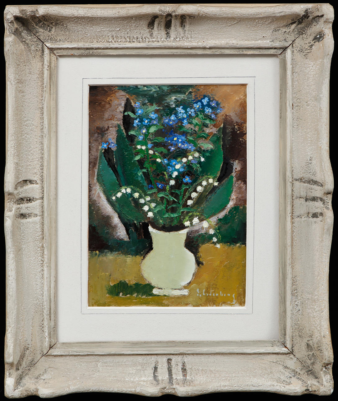 ERIK CEDERBERG. “Flowers in vase”, oil on panel, signed. Art ...
