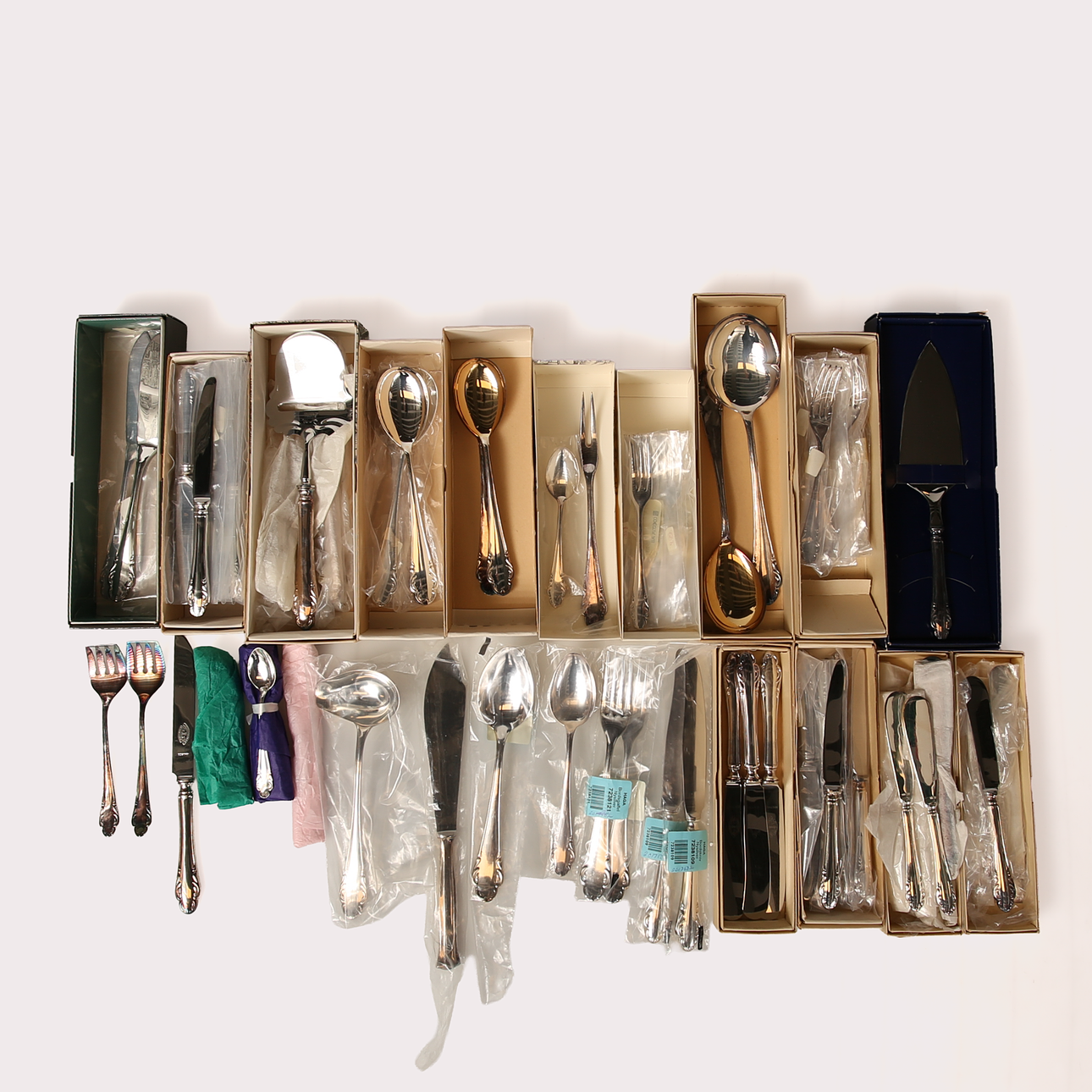 CUTLERY SET, “Haga”, assorted cutlery, nickel silver. total about 120 ...