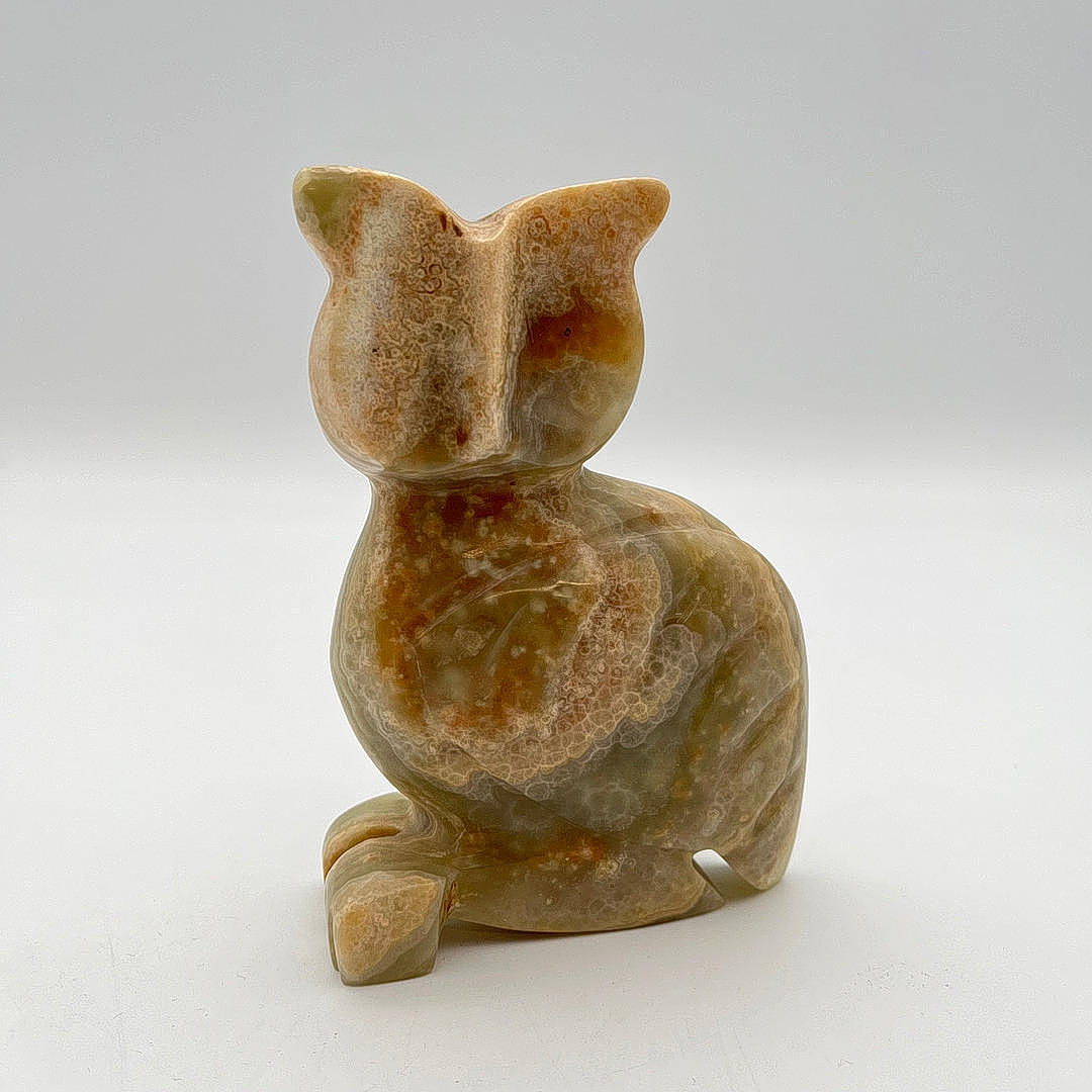 HEAVY STONE FIGURE ONYX OWL. Art - Sculptures & Bronzes - Auctionet