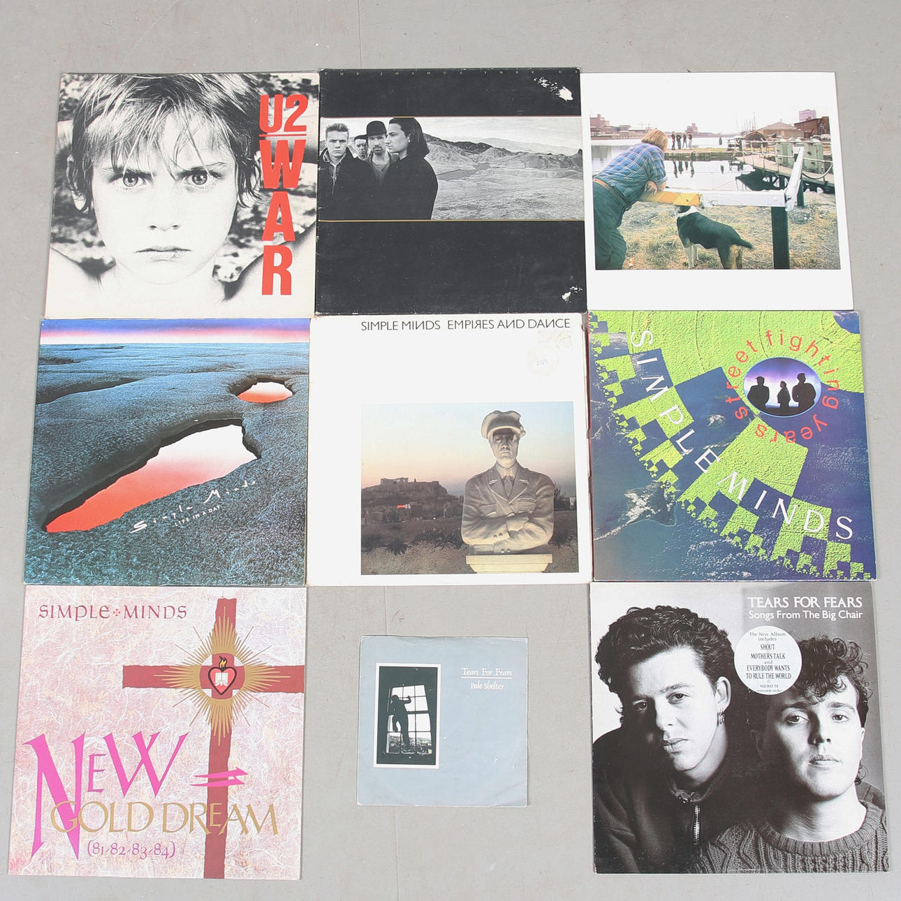 A COLLECTION OF U2, TEARS FOR FEARS AND SIMPLE MIND VINYL RECORDS ...