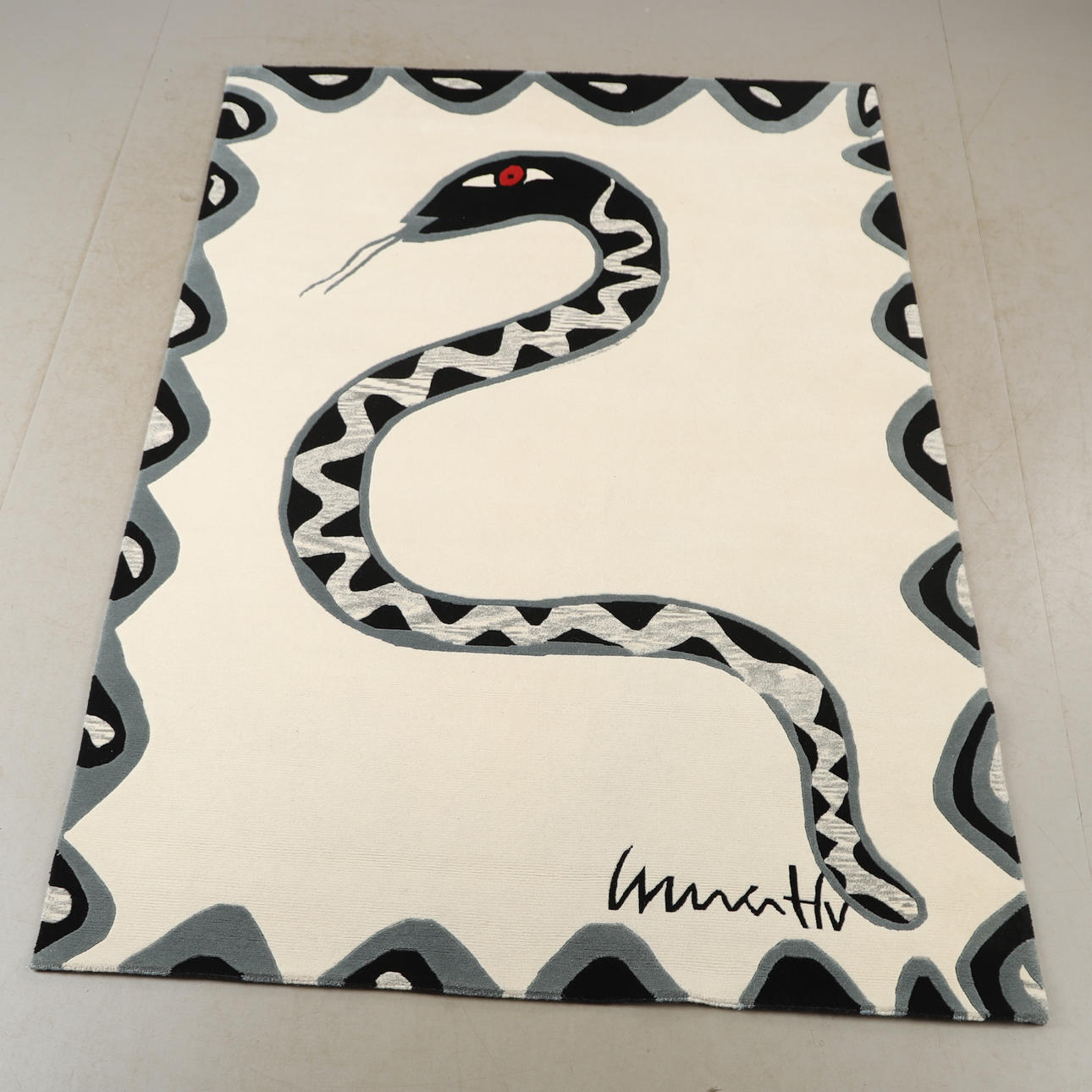 ULRICA HYDMAN-VALLIEN. Carpet, “Snake grey”, wool, Inhouse Group, 230 x ...