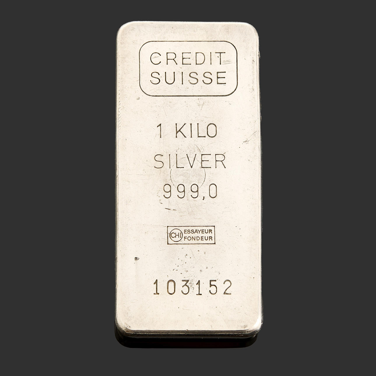 SILVERTACKA, 999,0 silver, Credit Suisse, ca 1000 gram. Silver & Metall ...
