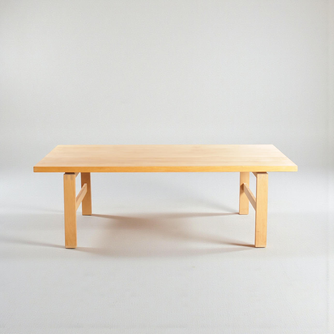 DANSK MØBELDESIGN. Rectangular coffee table made of solid oak, frame with tap assembly. Denmark ...