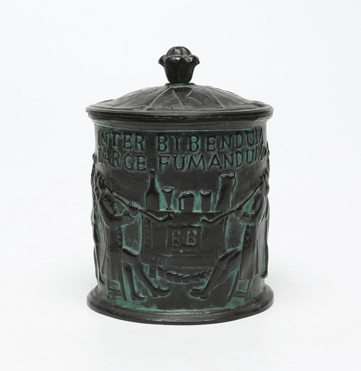 A 20th-century cast iron tobacco jar. Silver & Metals - Other metals ...