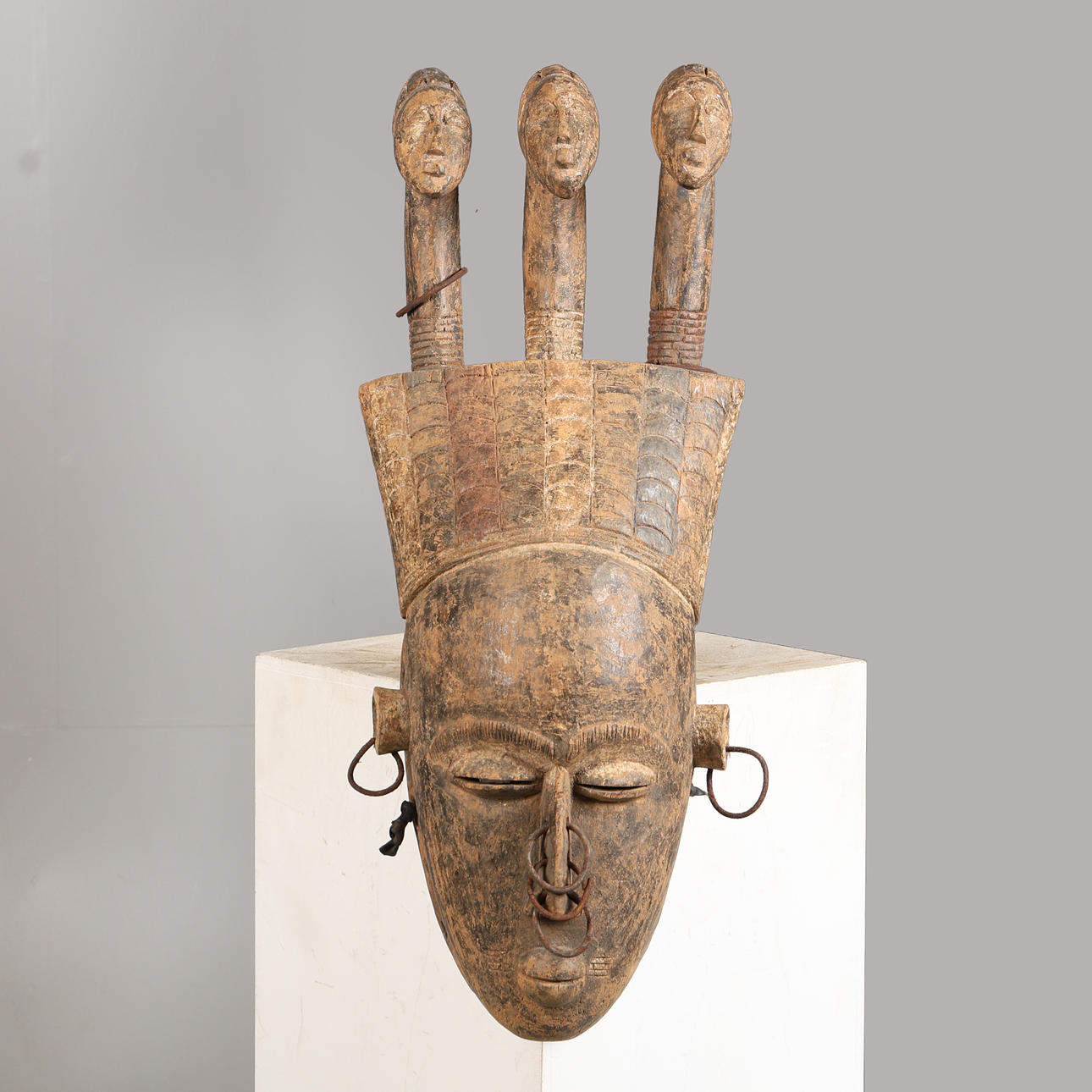 A KOULANGO WOODEN FACE MASK, IVORY COAST. Ethnographica - African ...
