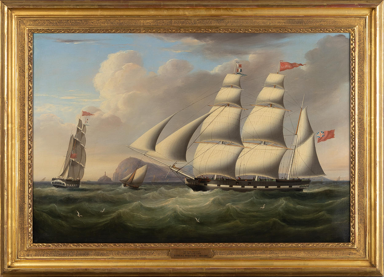 SAMUEL WALTERS (ENGLAND, 1811-1882). „Lady Charlotte vom Südstapel“, Öl ...