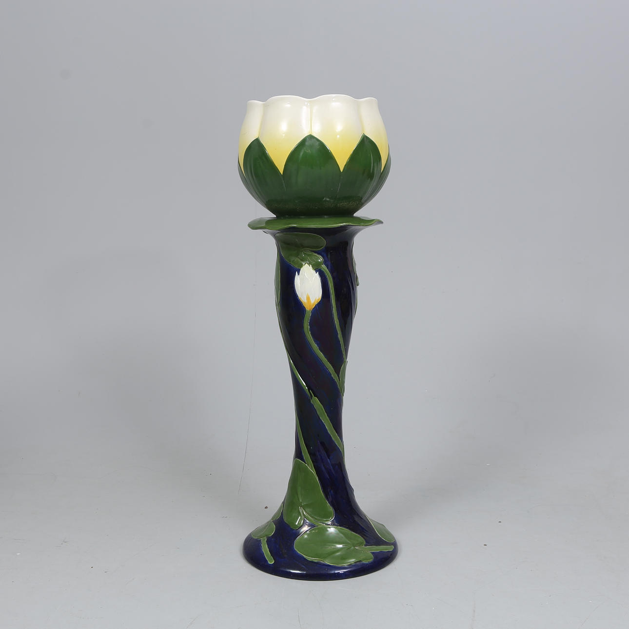 ALF WALLANDER. Piedestal med ytterfoder, glaserad keramik, jugend ...