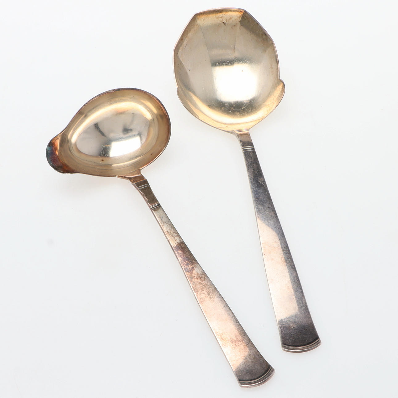 JACOB ÄNGMAN. sås- och potatissked, 2 delar, silver, "Rosenholm", GAB ...