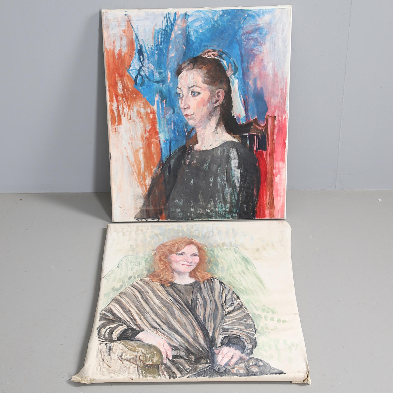 ROSEMARY DODD NEE HANBY (1926-2025). ***** TVÅ PORTRÄTTSTUDIER AV DAMER ...