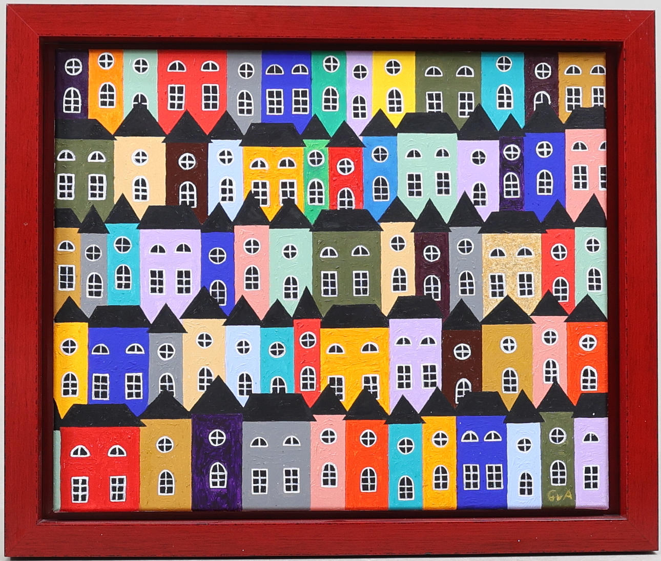 GUNILLA VON ARNOLD. House facades, oil on canvas, monogram signed. Art ...