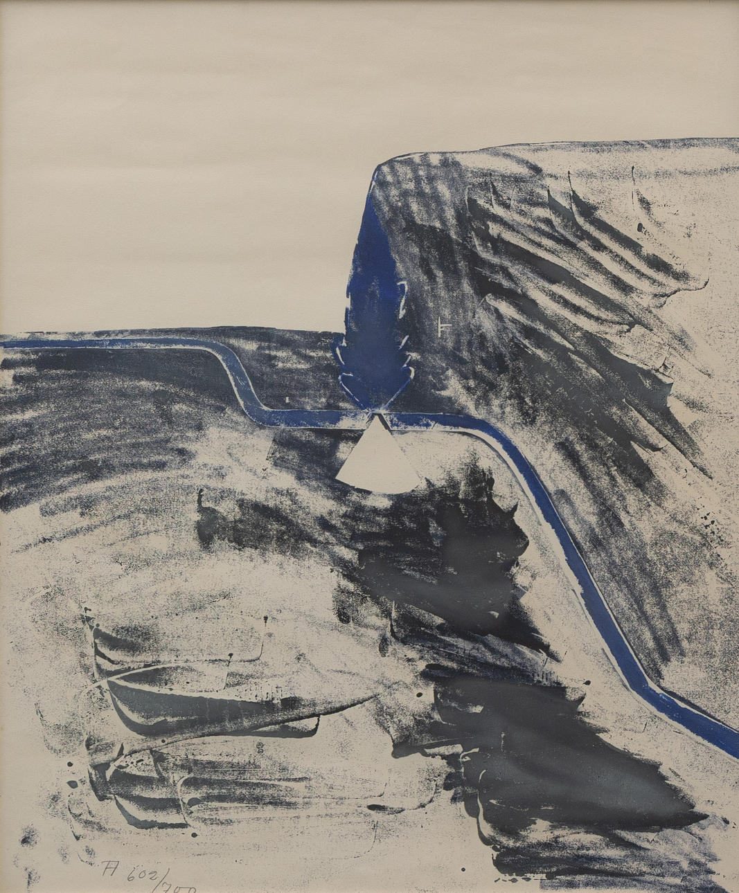 TORSTEN ANDERSSON (1926-2009). The Blue Tree. lithograph no 602/700 ...
