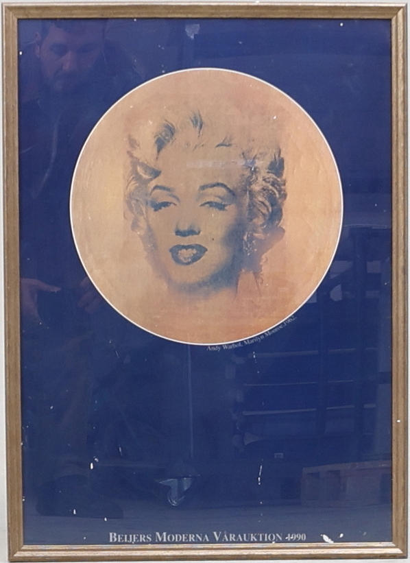 AFTER ANDY WARHOL. Poster, Marilyn Monroe 1962, Beijers Modern Spring ...