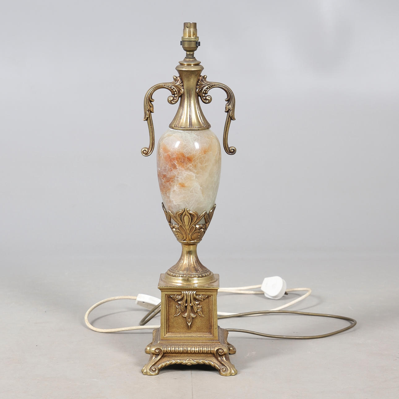 A BRASS AND ONYX HOLLYWOOD REGENCY STYLE TABLE LAMP. Lighting & Lamps ...