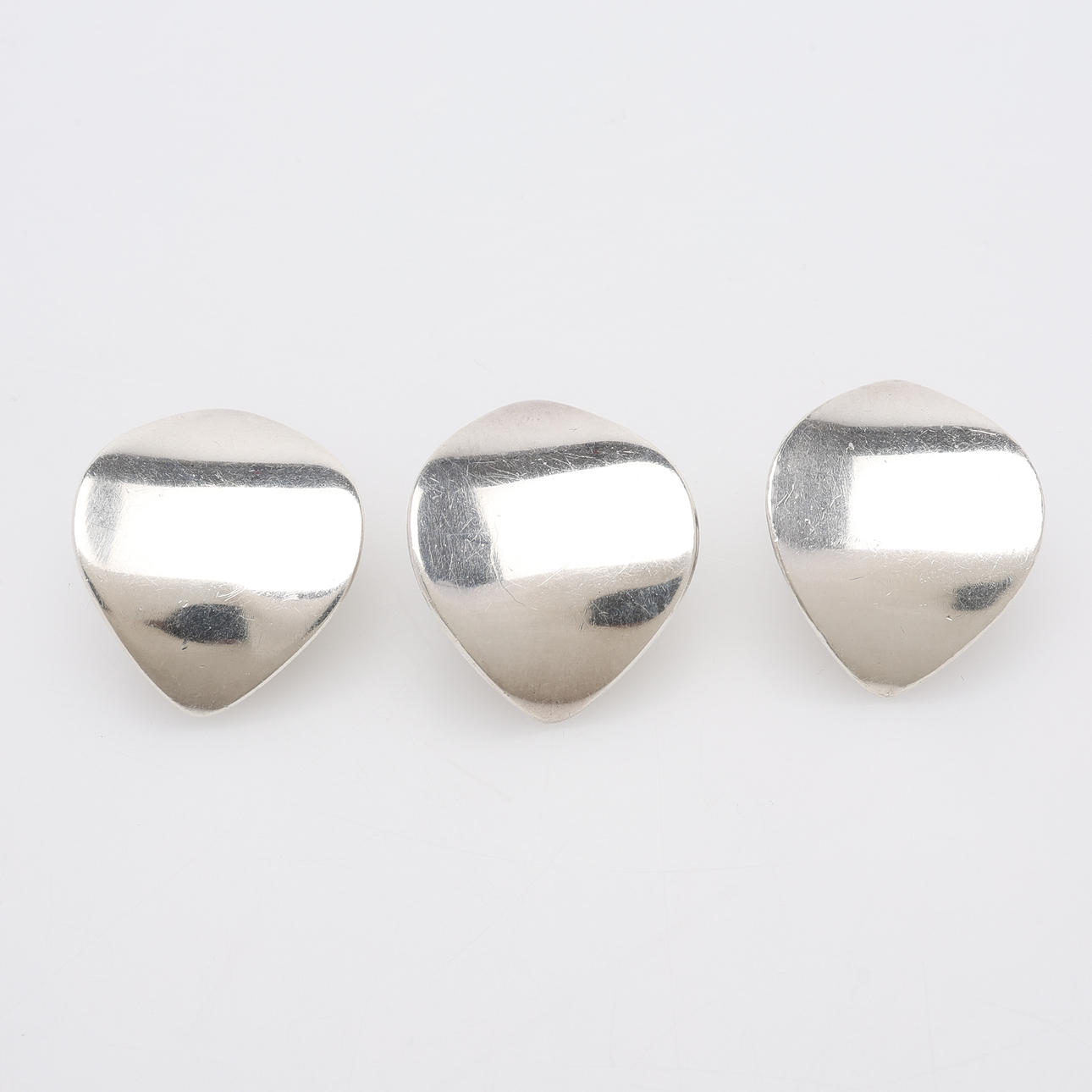NANNA DITZEL. EARCLIPS, ONE PAIR +1, STERLING SILVER, MODEL 131, GEORG ...