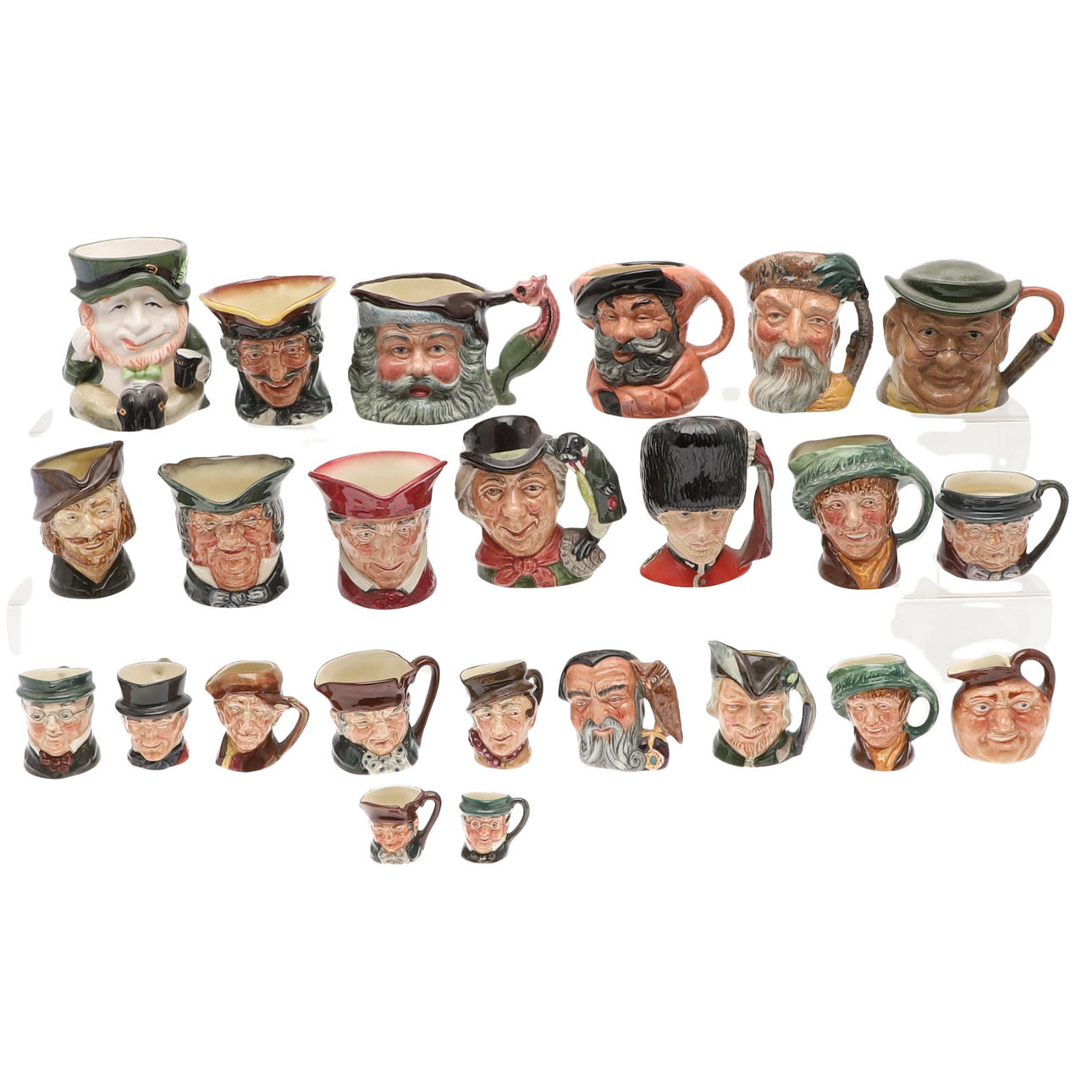 COLLECTION OF ROYAL DOULTON TOBY JUGS - INCLUDING MINIATURES. Ceramics ...