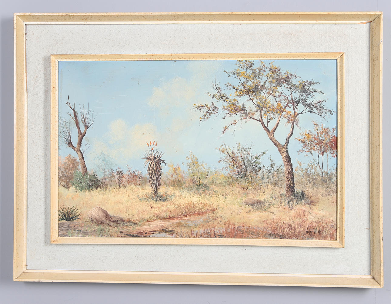 VICTOR WHITE (20TH CENTURY). SAVANNLANDSKAP. Konst - Måleri - Auctionet