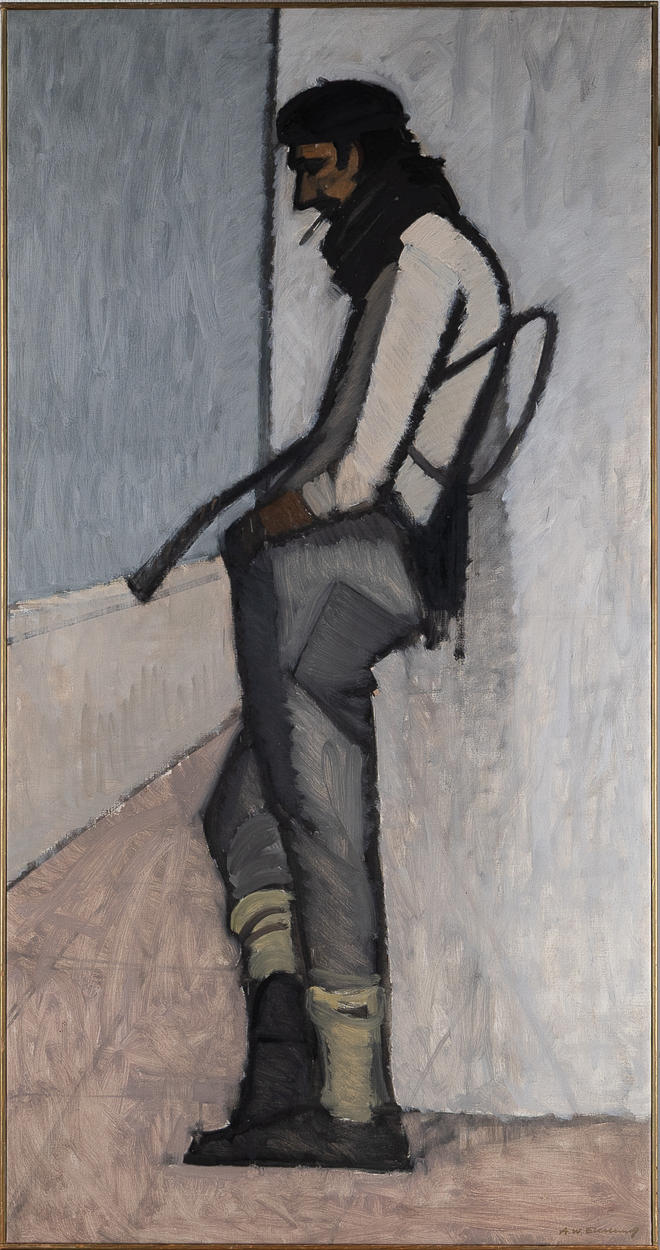 AXEL WERNER EKELUND. “Donkey driver in Spain”, oil on canvas, signed ...