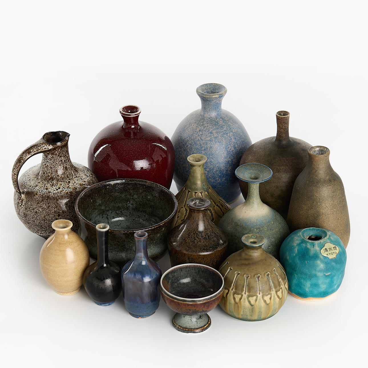 MINIATYRER 15 st, bl.a. Sven Hoverberg, Gunilla Winblad mfl, stengods ...