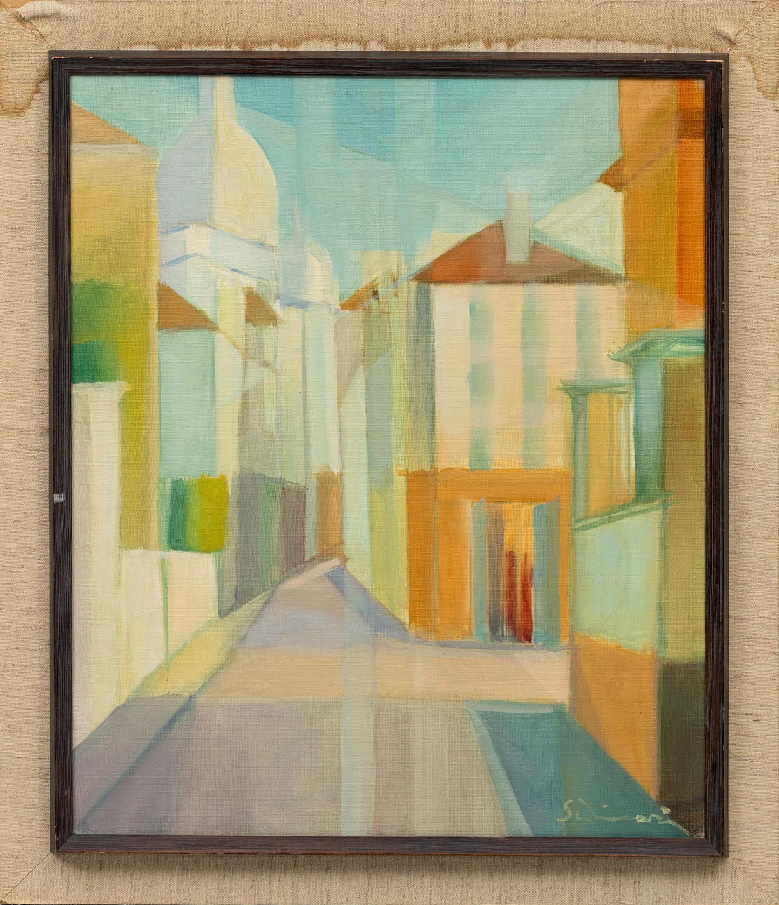 DANIEL SCHINASI. "Sacre Coeur Rue Norvins", olja på duk, signerad ...