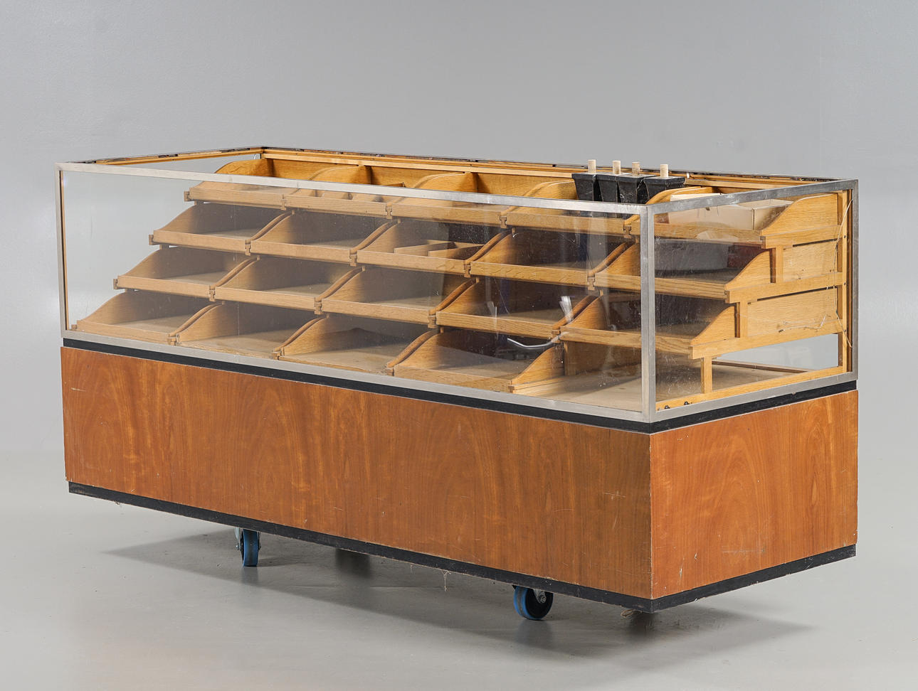 MERCHANT'S COUNTER With stand, Teak, birch and glass, mid 20th century ...