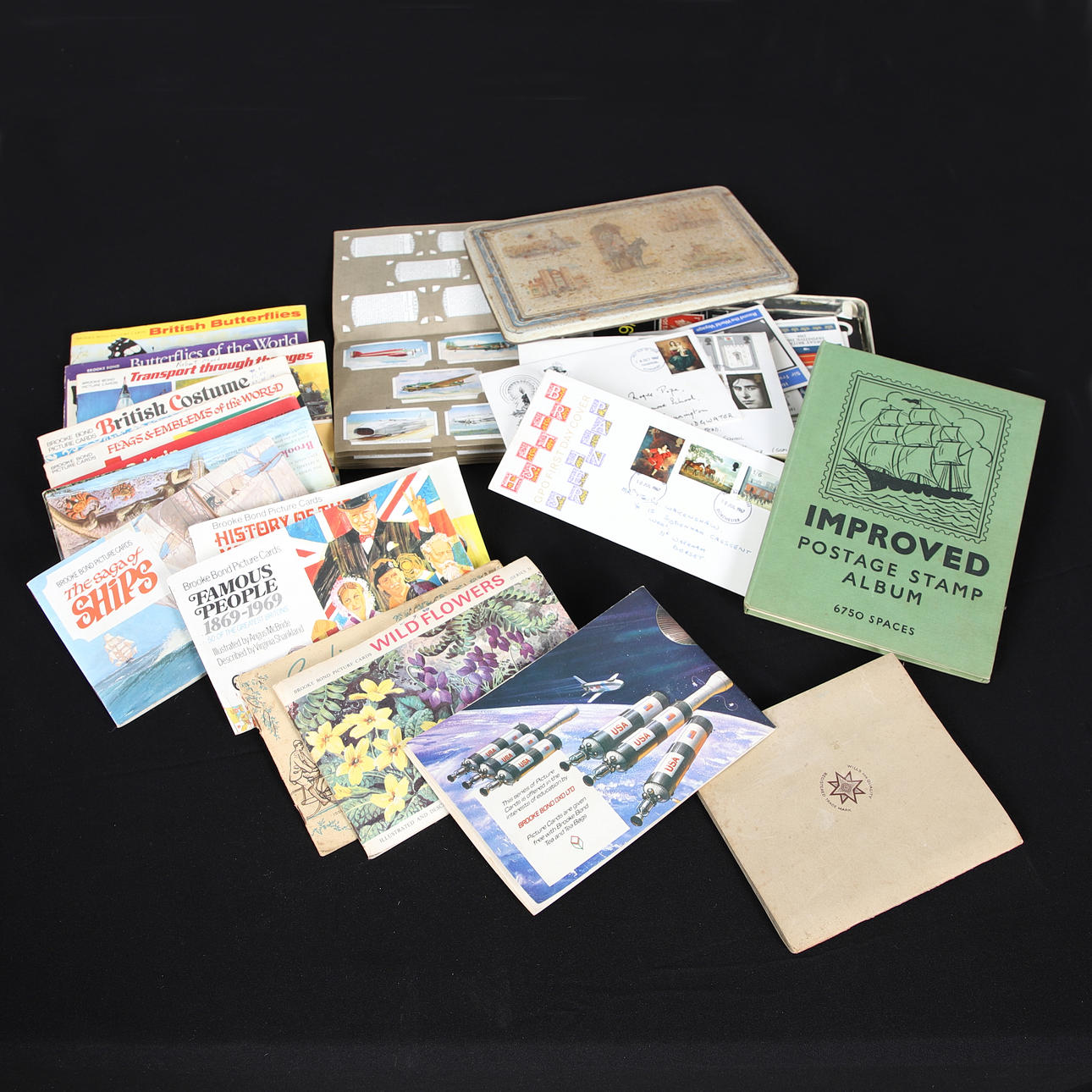 STANLEY GIBBONS STAMP ALBUM, ALL WORLD AND A QUANTITY OF CIGARETTE ...