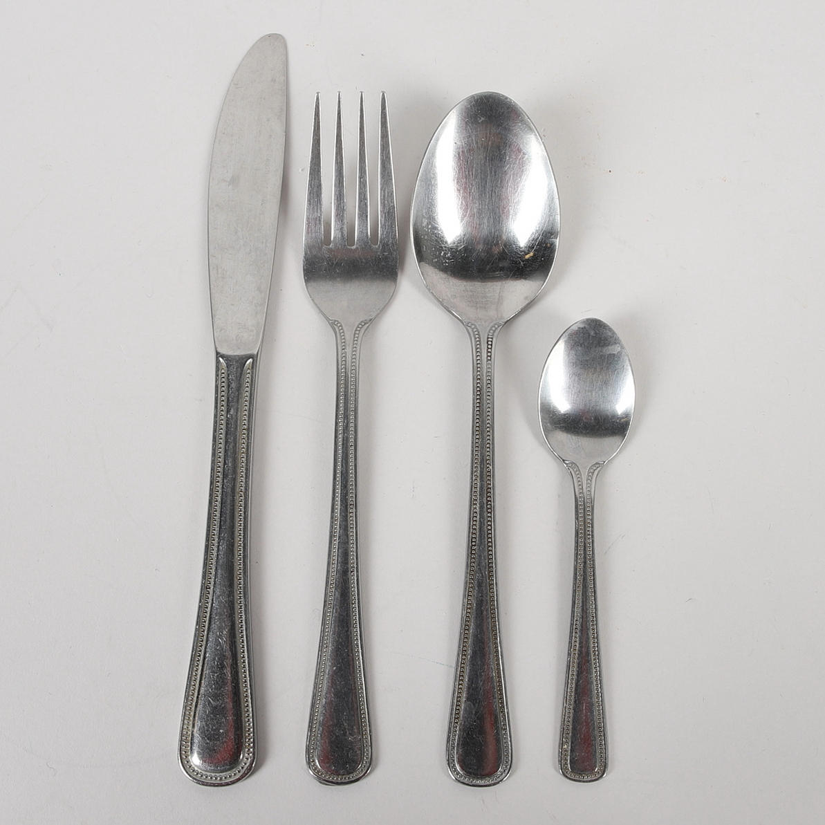 A set of 38 pieces, stainless steel, “Bead band” IKEA, Sweden, 1970s ...