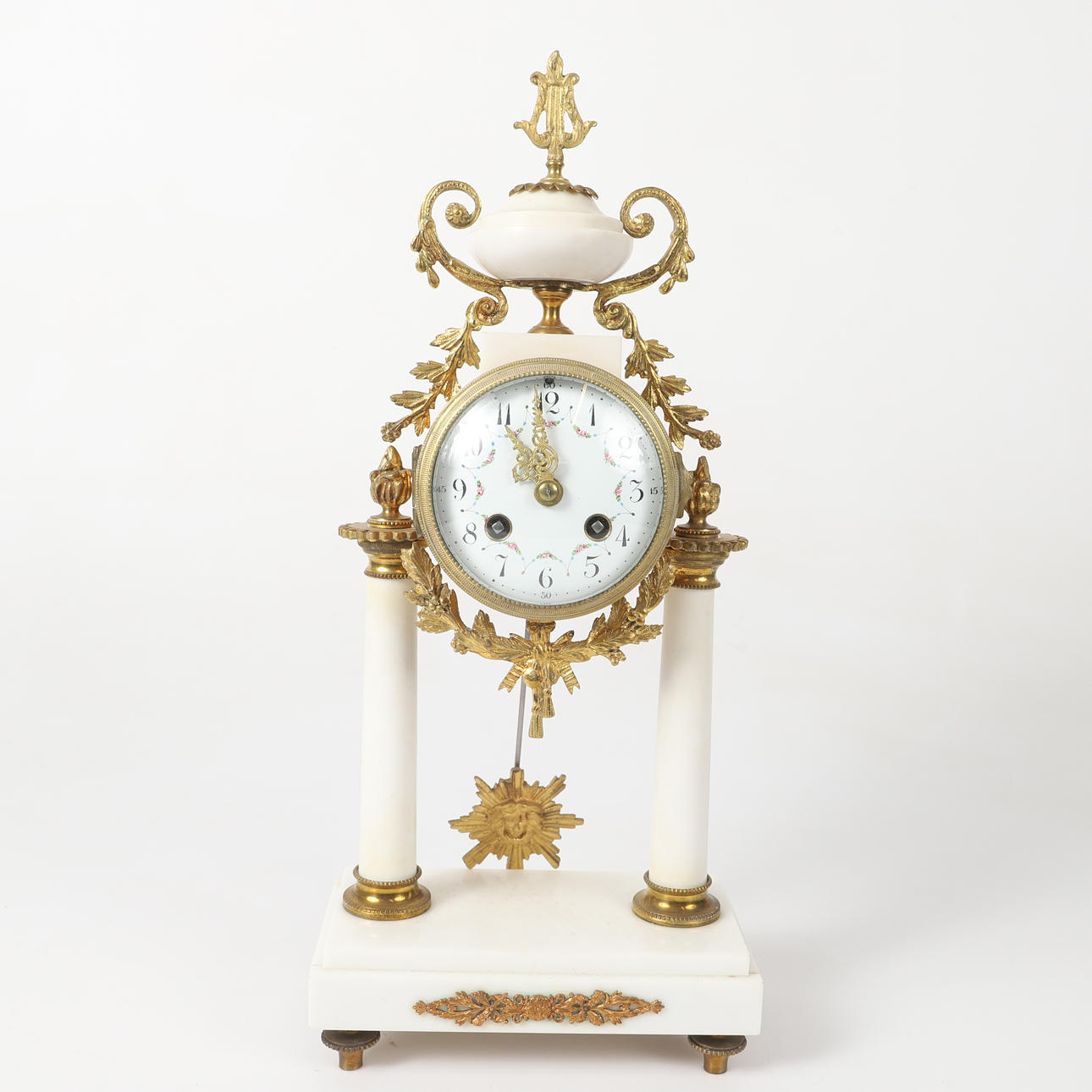 A stone and bronzed metal table pendant, 20th century. Clocks & Watches ...