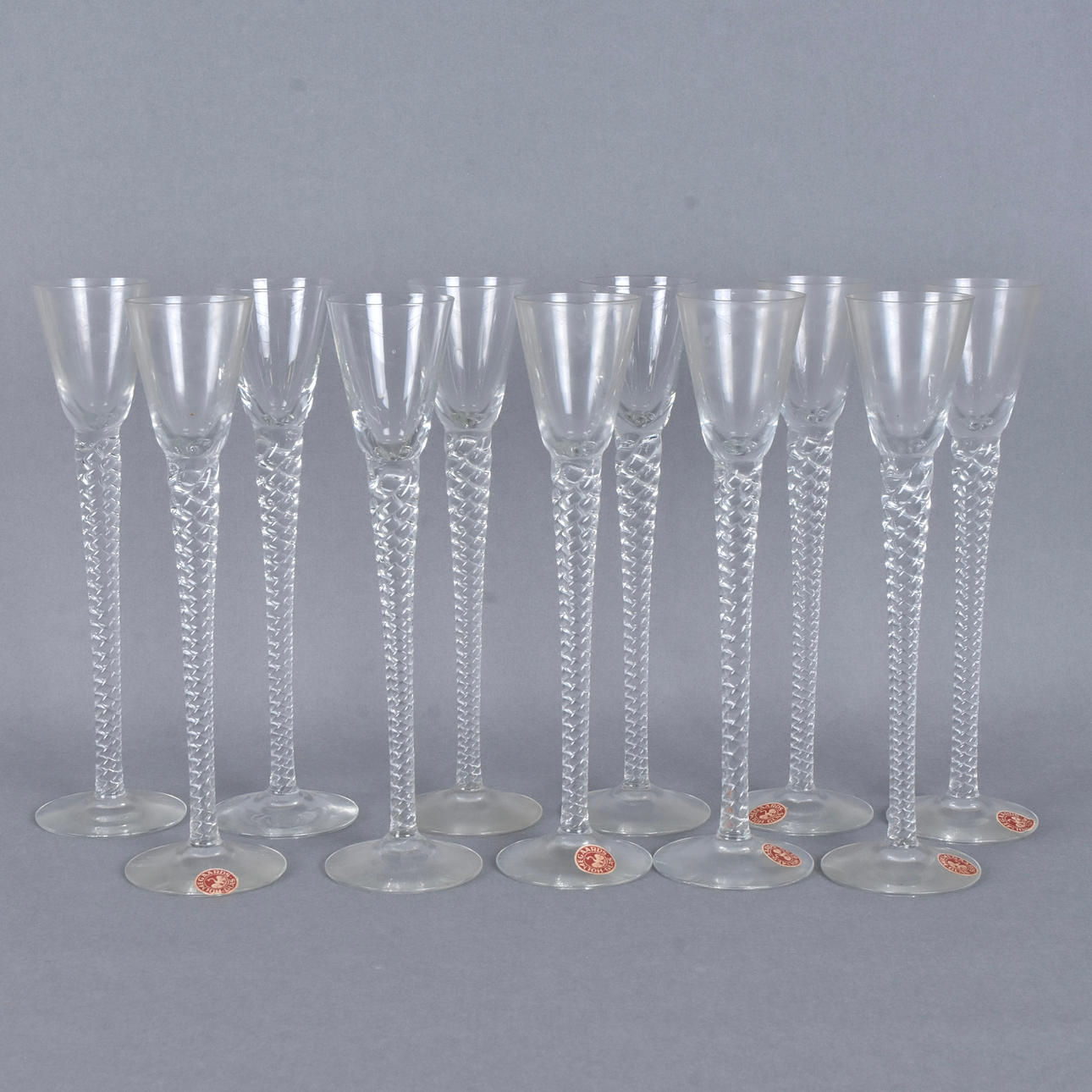 SNAPSGLAS, på fot, 11 st, Holmegaard, Danmark. Glas - Övrigt - Auctionet