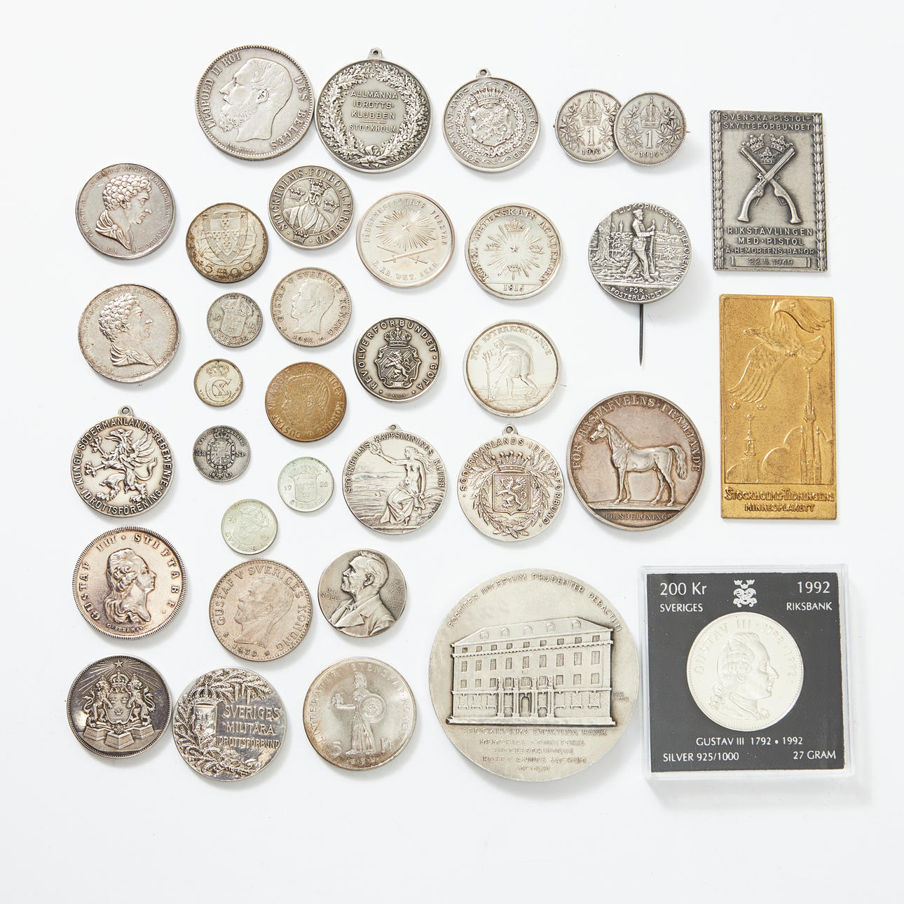 COINS, MEDALS, COMMEMORATIVE COINS, PLAQUES, silver, 18th/20th century ...