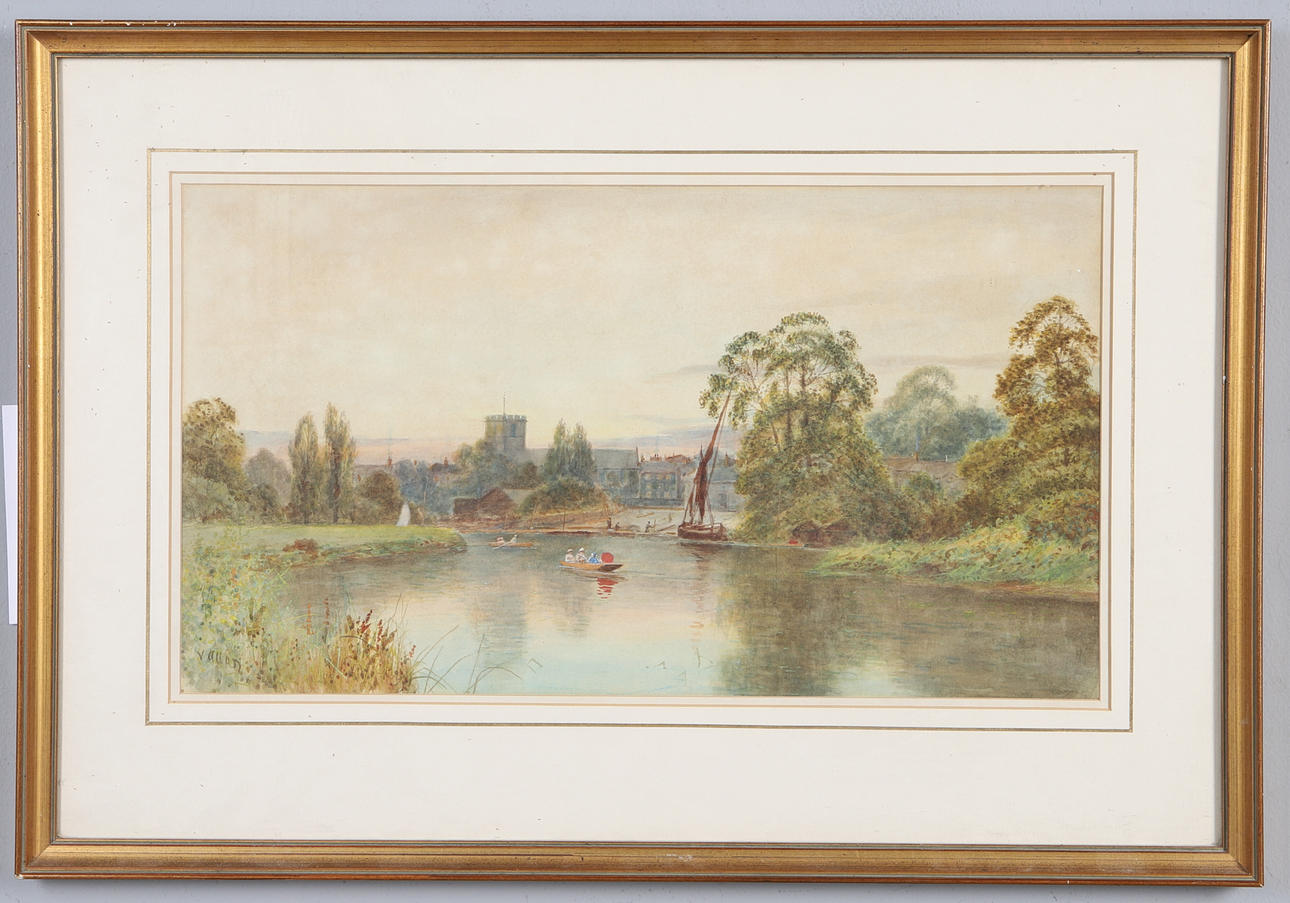 V. ALLAN (19TH/20TH CENTURY ENGLISH SCHOOL). SHEPPERTON CHURCH, NEAR ...