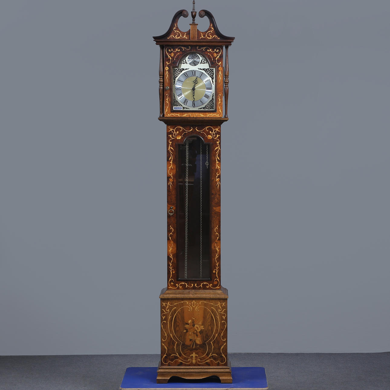 INTARSIA FLOOR CLOCK, LATE 20TH CENTURY, TEMPUS FUGIT. Clocks & Watches ...