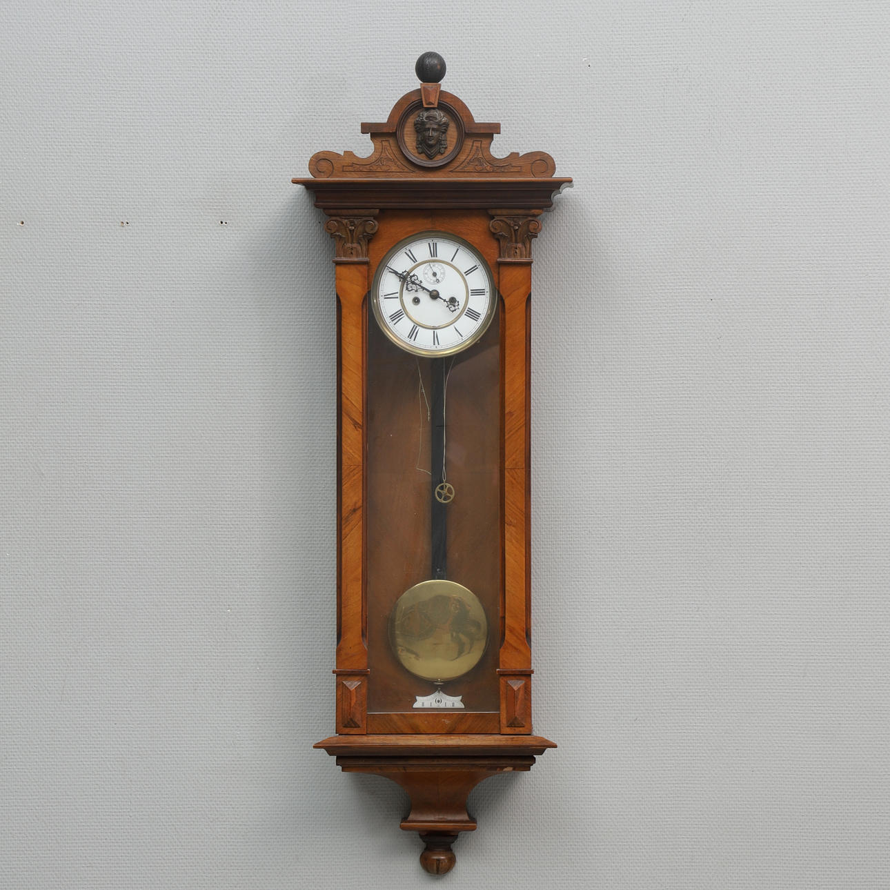 A wall clock, a soldering regulator, Neo-Renaissance, Gustav Becker ...