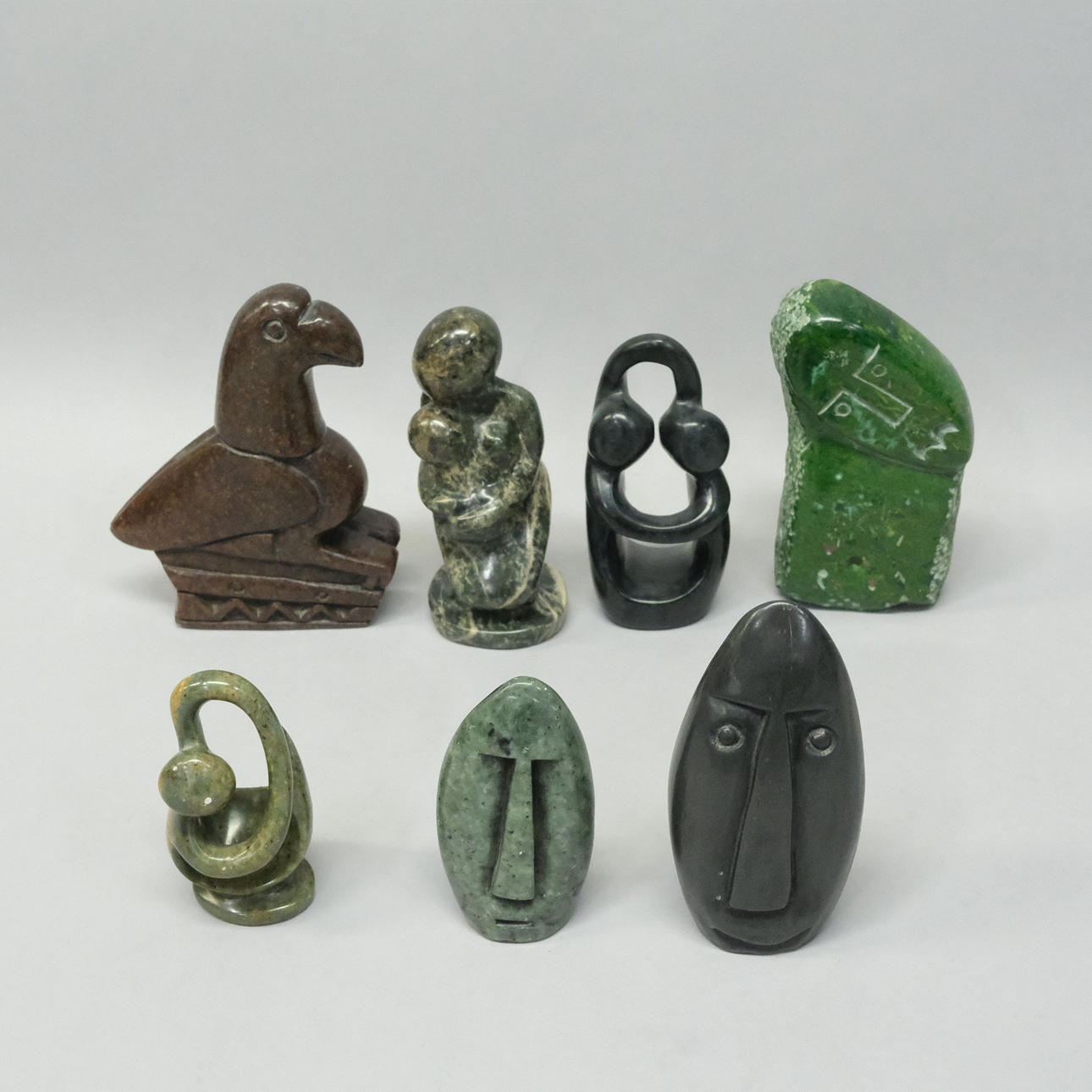 STONE SCULPTURES. AFRICA. 20TH CENTURY. SEVEN PARTS. Art - Sculptures ...