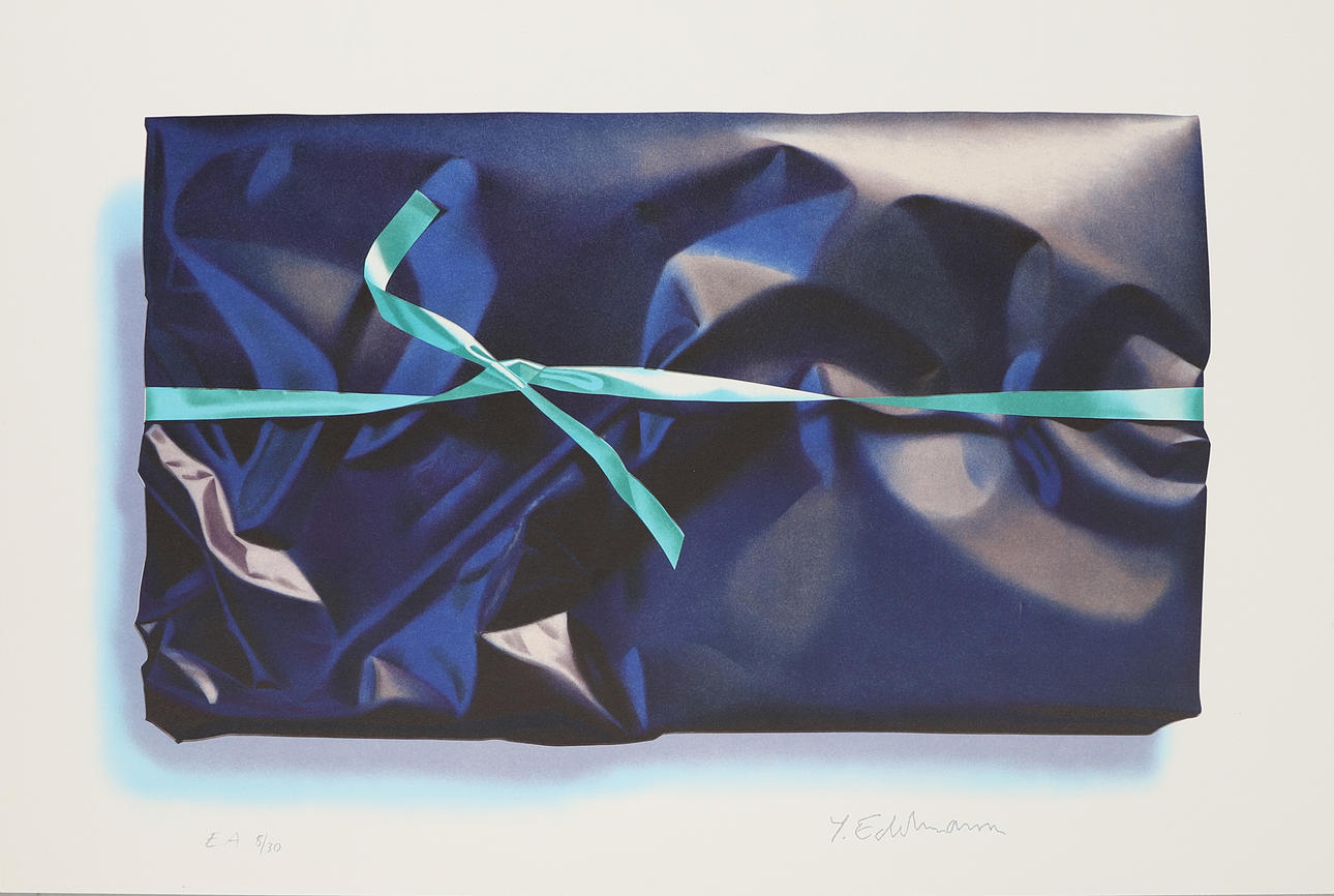 YRJÖ EDELMANN. “PARCEL WITH GREEN RIBBON”, stamp signed and numbered EA ...