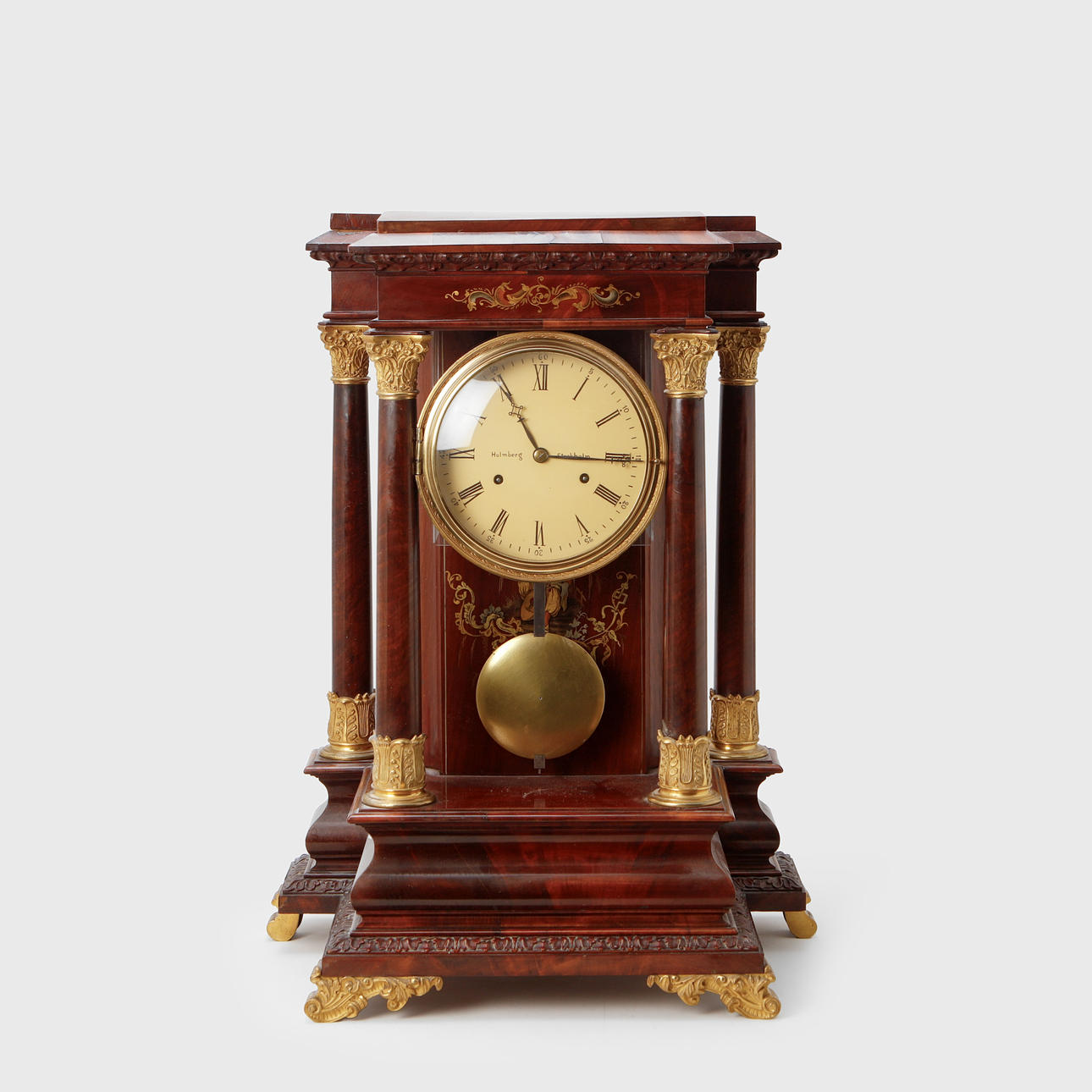 A Karl Johan table pendant, a dial marked Holmberg Stockholm, 19th ...