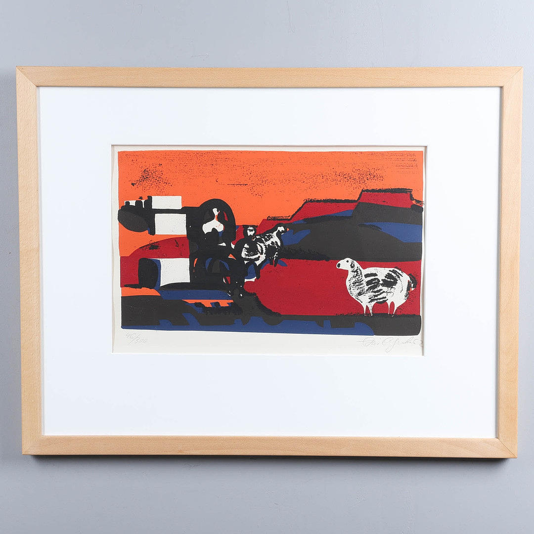 ERIC ELFWÉN. Lithograph in colour, signed and numbered 46/300. Art ...